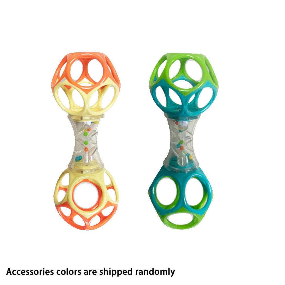 Baby Teether Rattle & Shake Barbell Toy Fun & Safe for 3+ Months (Rand ...