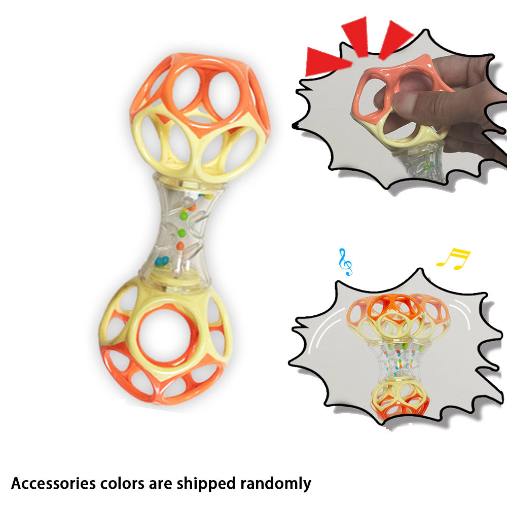 Baby Teether Rattle & Shake Barbell Toy Fun & Safe for 3+ Months (Rand ...