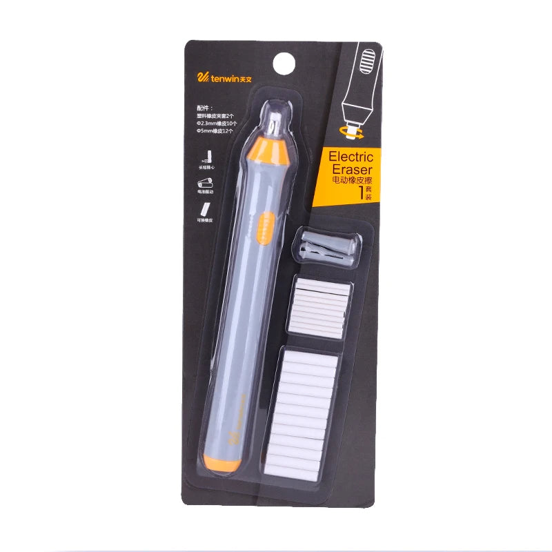 Tenwin Adjustable Electric Eraser with Refills Battery-Powered Eraser ...